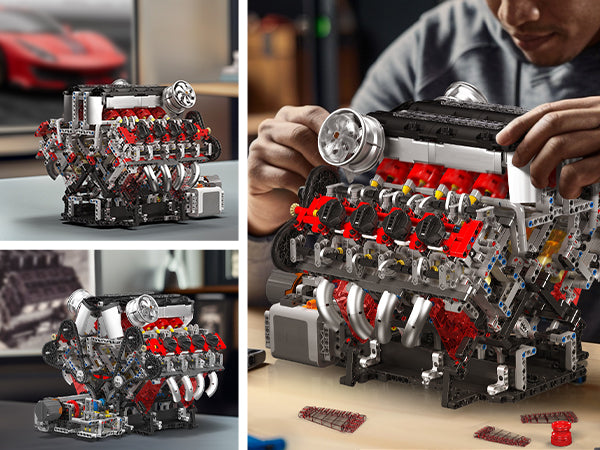 Mould King F488 Supercar V8 Engine 10130 | 2718PCS – Blocks 'n Motors